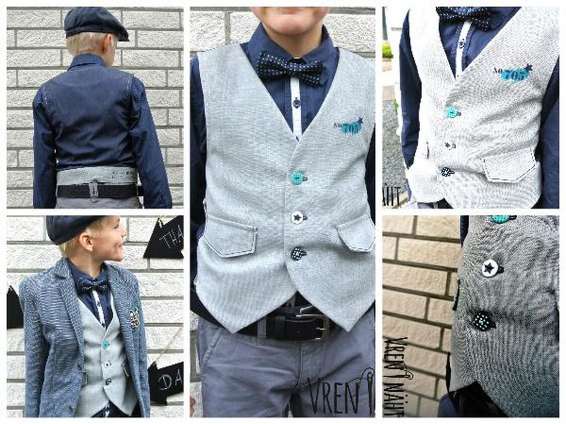 Weste "Lasse", Schnittmuster und Ebook Gr. 110 - 152