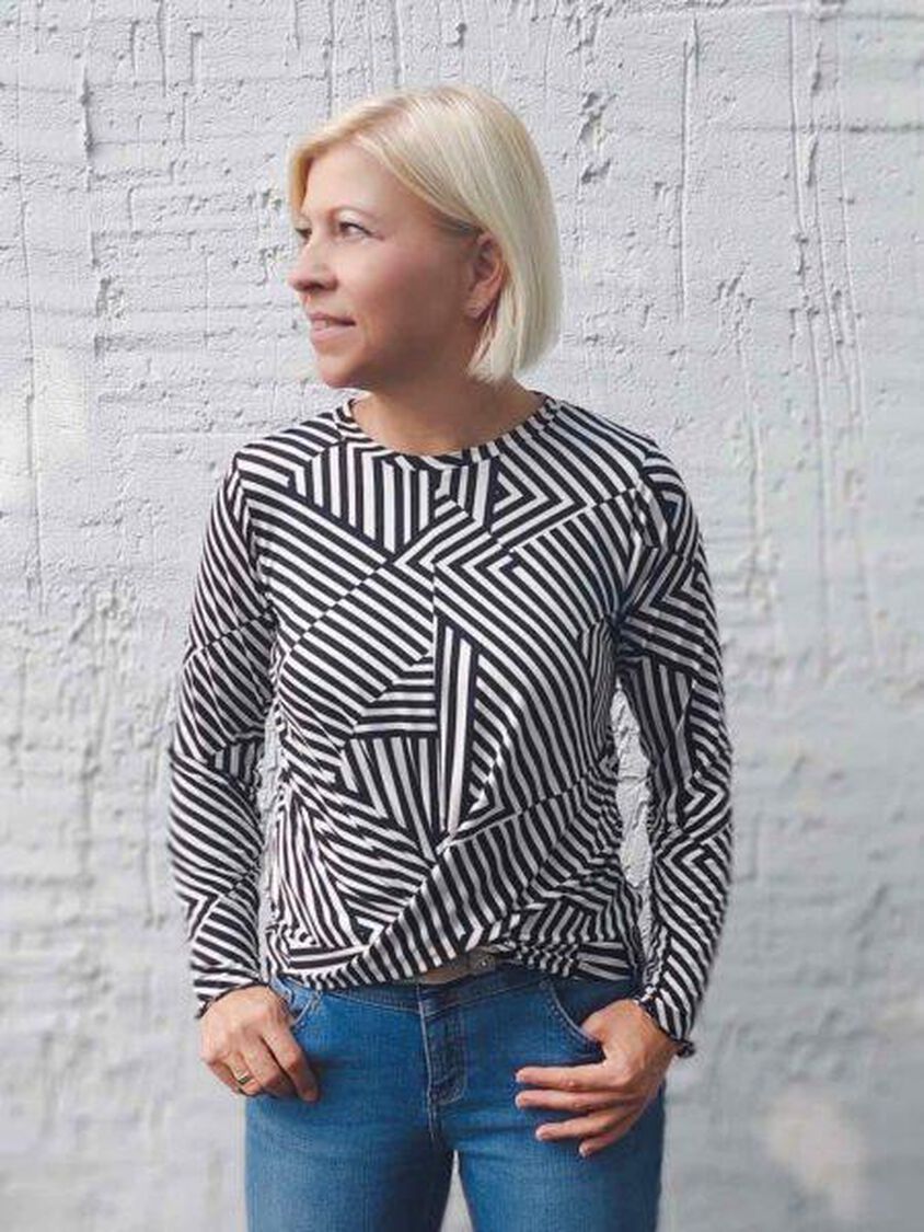 Knotenshirt "ANIKO" Nähanleitung & Schnitt Gr. 158 - 46